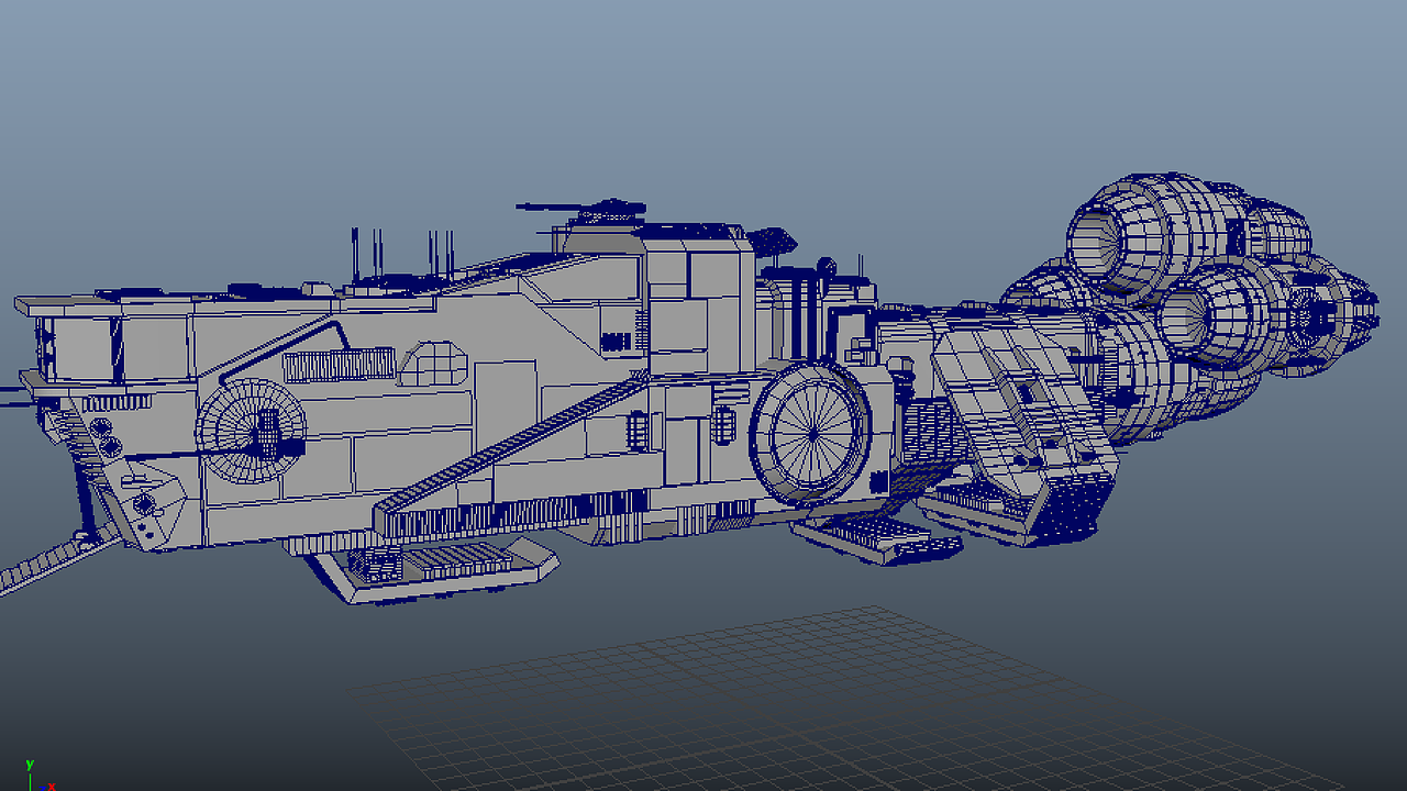 三维建模 Maya/sub painter-Spaceship，影视，游戏_laceychen-站酷ZCOOL