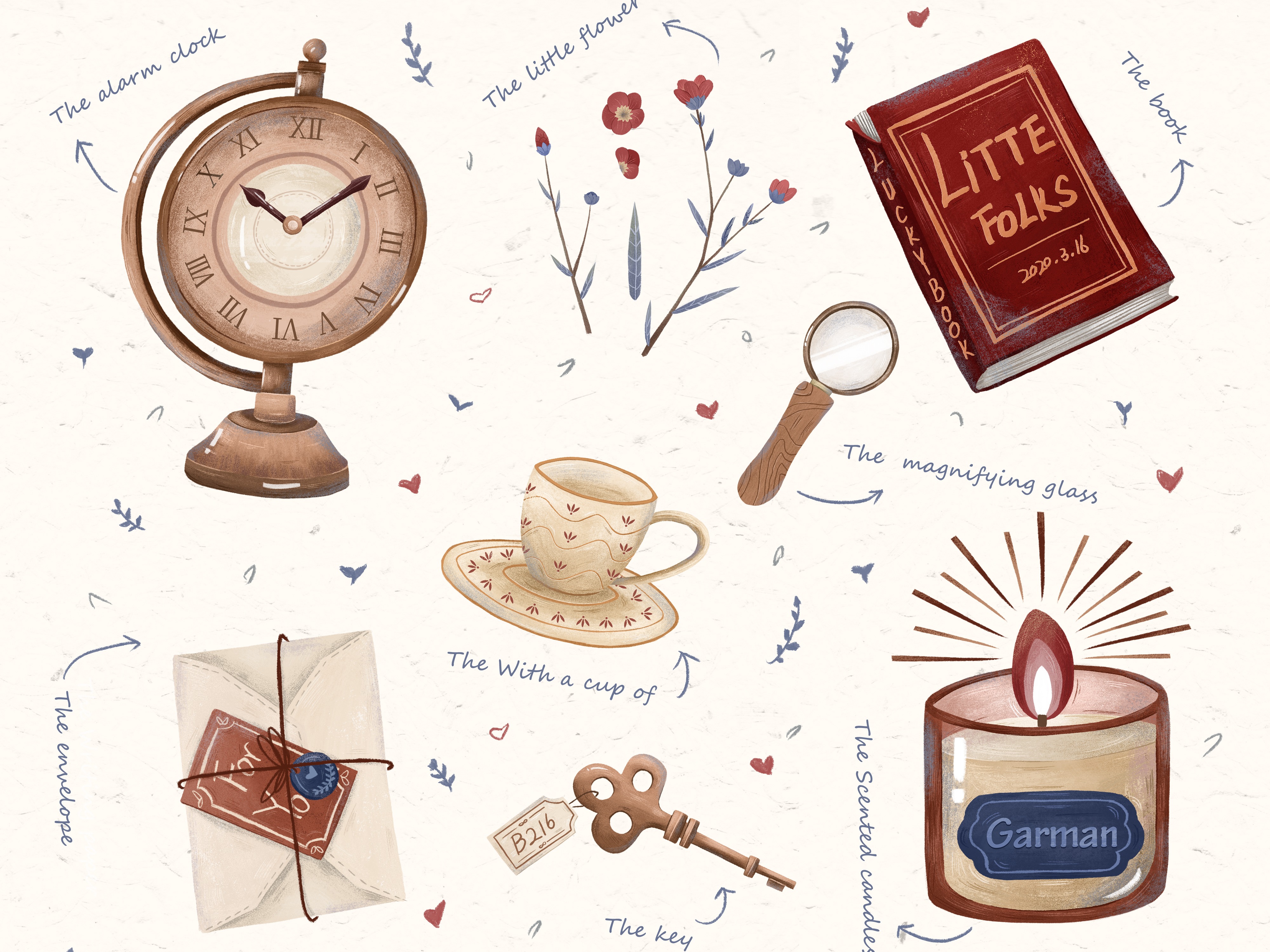 儿童插画~静物练习_草莓奶冻X2-站酷ZCOOL