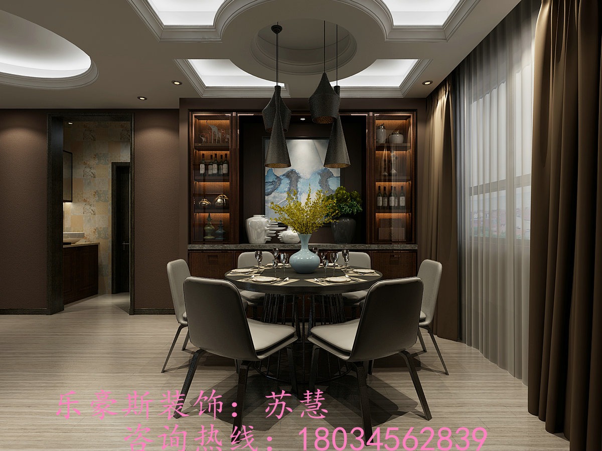 月亮湾135㎡后现代效果图_LOHAS苏慧-站酷ZCOOL