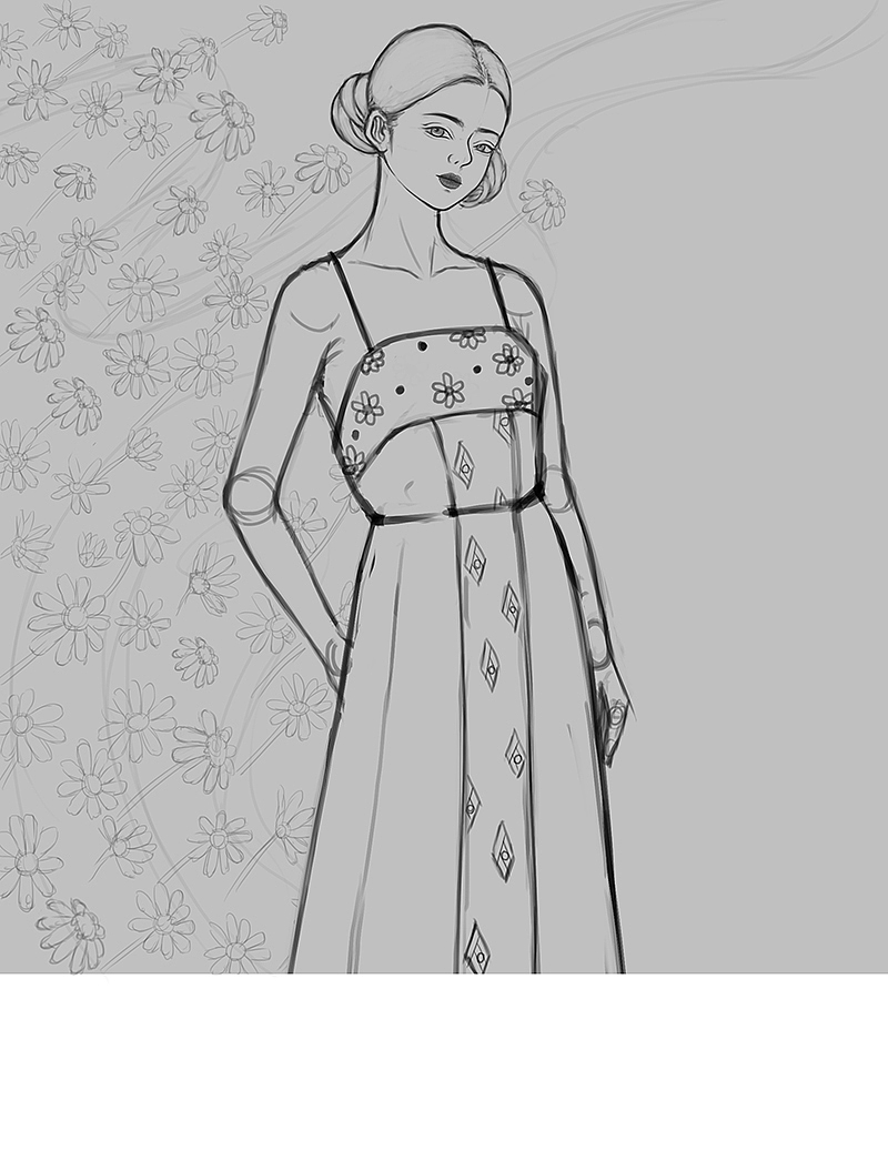 旗袍雏菊式——服设_isnaisi-站酷ZCOOL