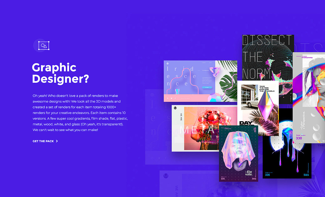 一组抽象3D作品集【评论区附100个模型下载地址】_Modown魔顿-站酷ZCOOL