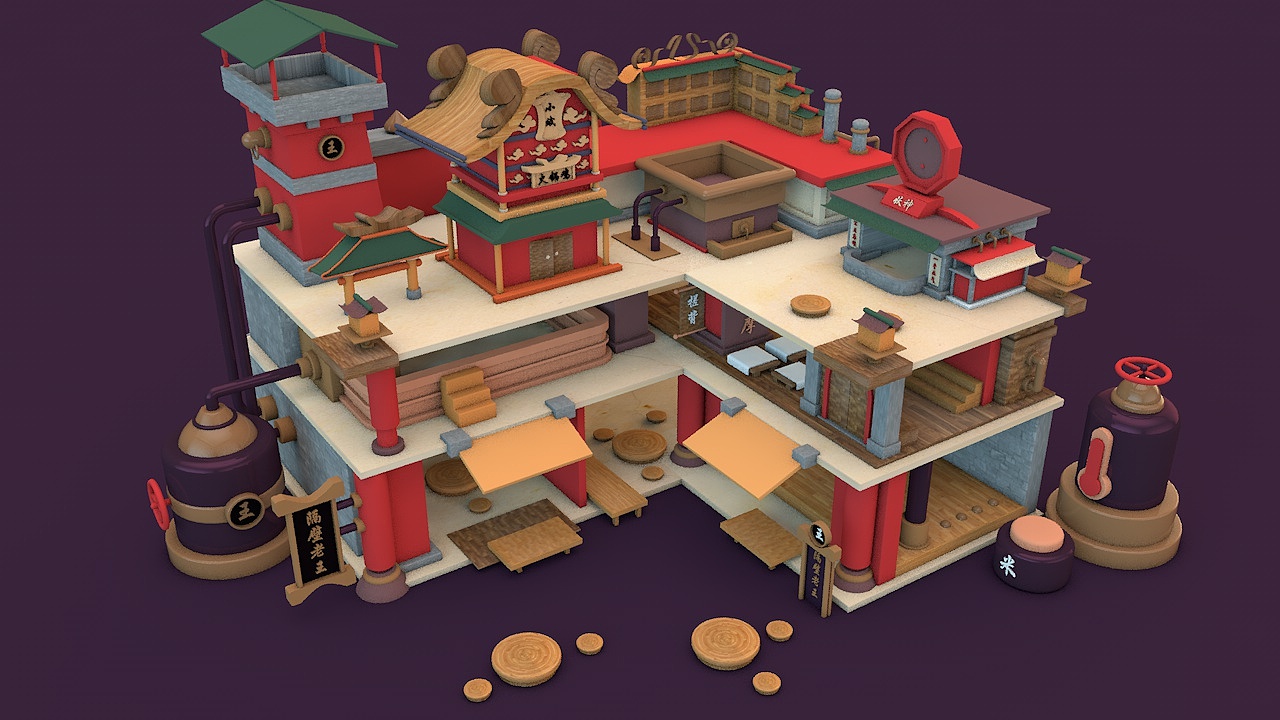 C4D场景制作|3D|Architecture/Interior|TaiDG_Copy作品-站酷(ZCOOL)