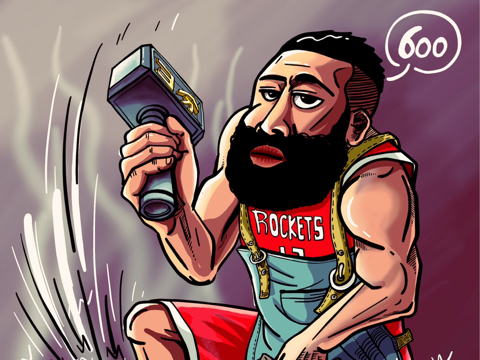 19年一组NBA的插画_mousew-站酷ZCOOL