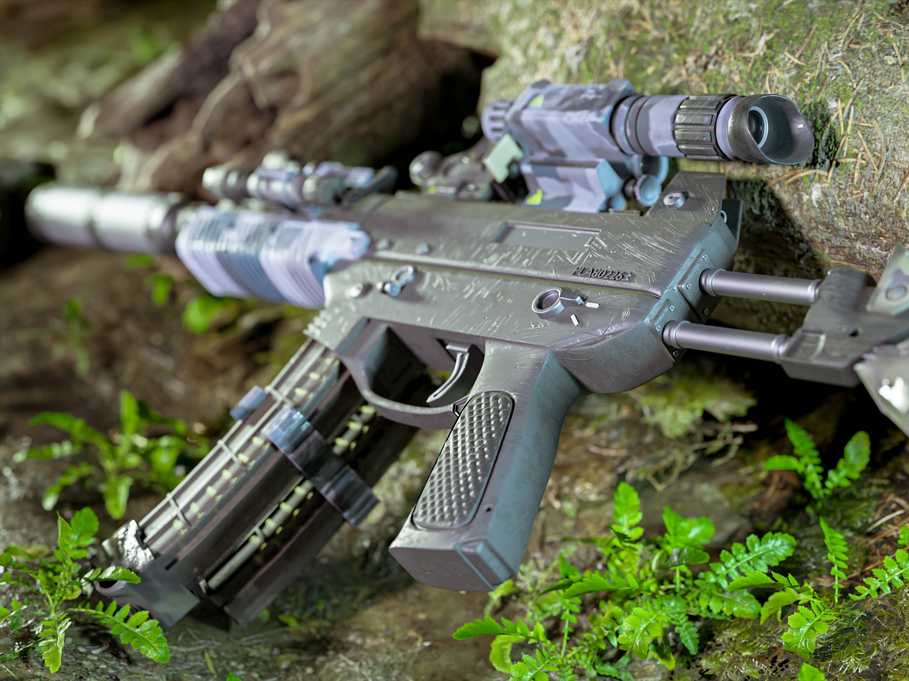 [blender]CGI冲锋枪全流程快剪_WCR_ffur-站酷ZCOOL