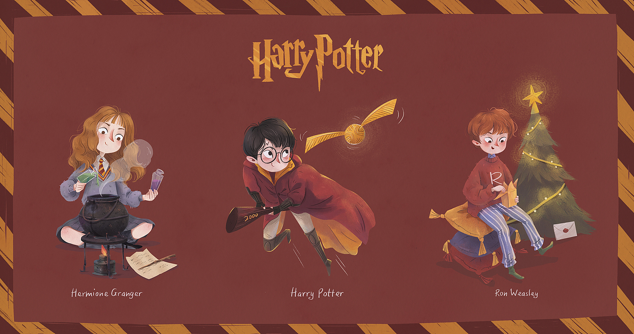 哈利波特插画_wzqzikii-站酷ZCOOL