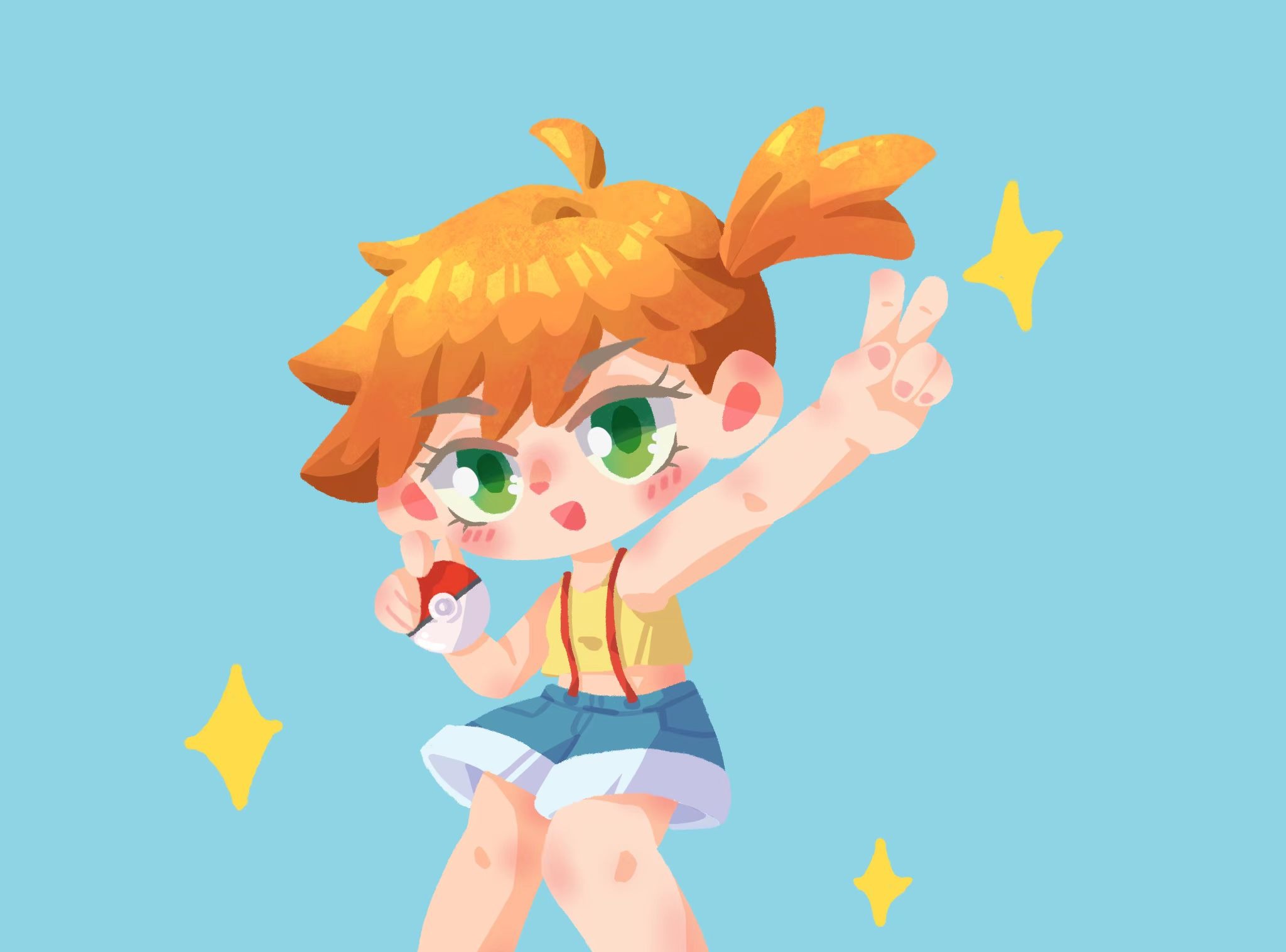 宝可梦小霞扁平风头像插画_雨悸Yuki-站酷ZCOOL