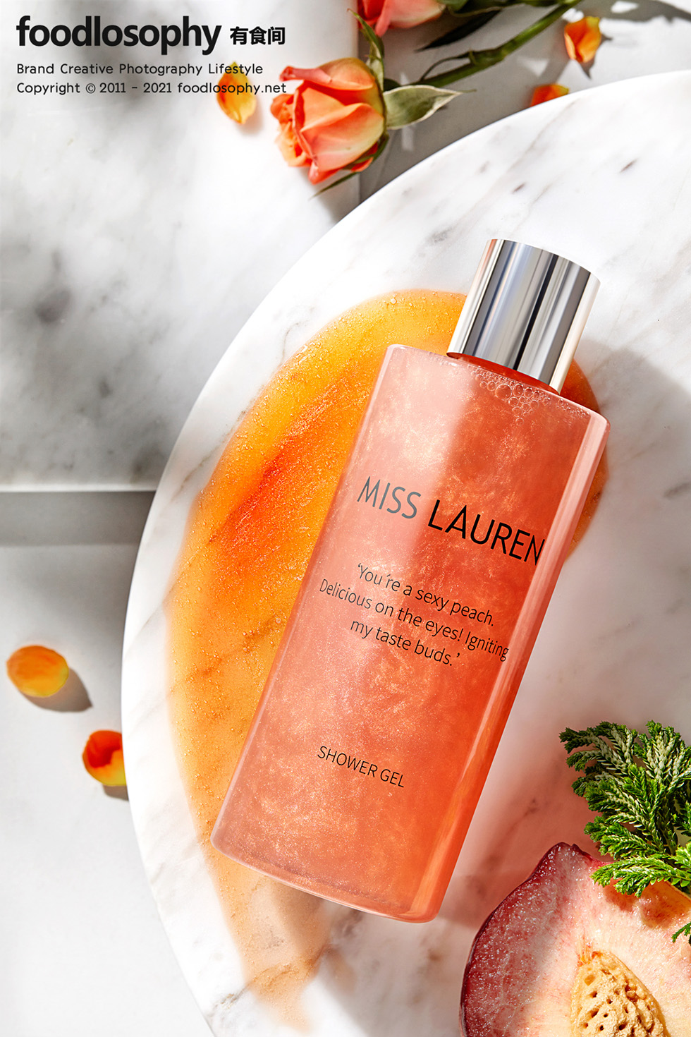 MISS LAUREN × 有食间｜夏日少女感桃桃沐浴露_有食间-站酷ZCOOL