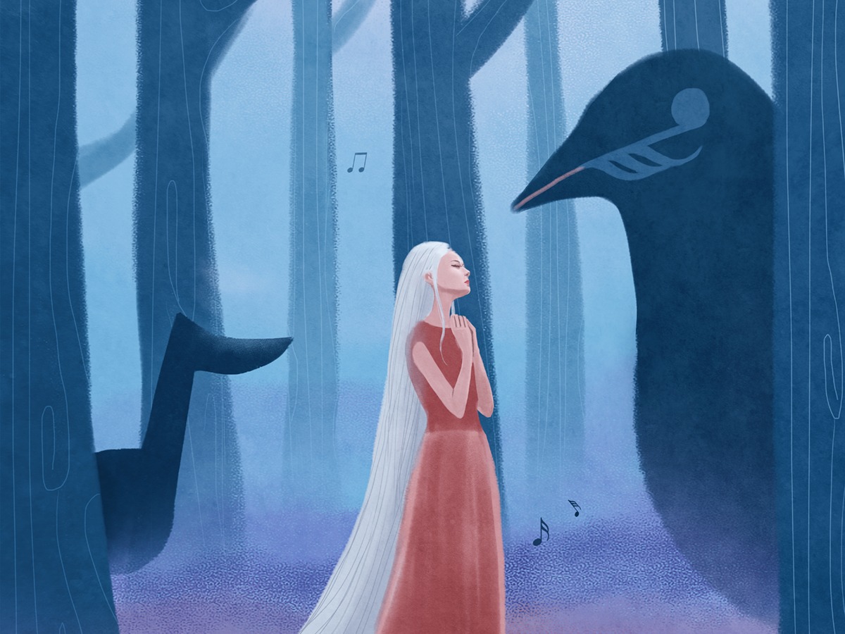 音乐主体插画练习_toya恣意绘-站酷ZCOOL