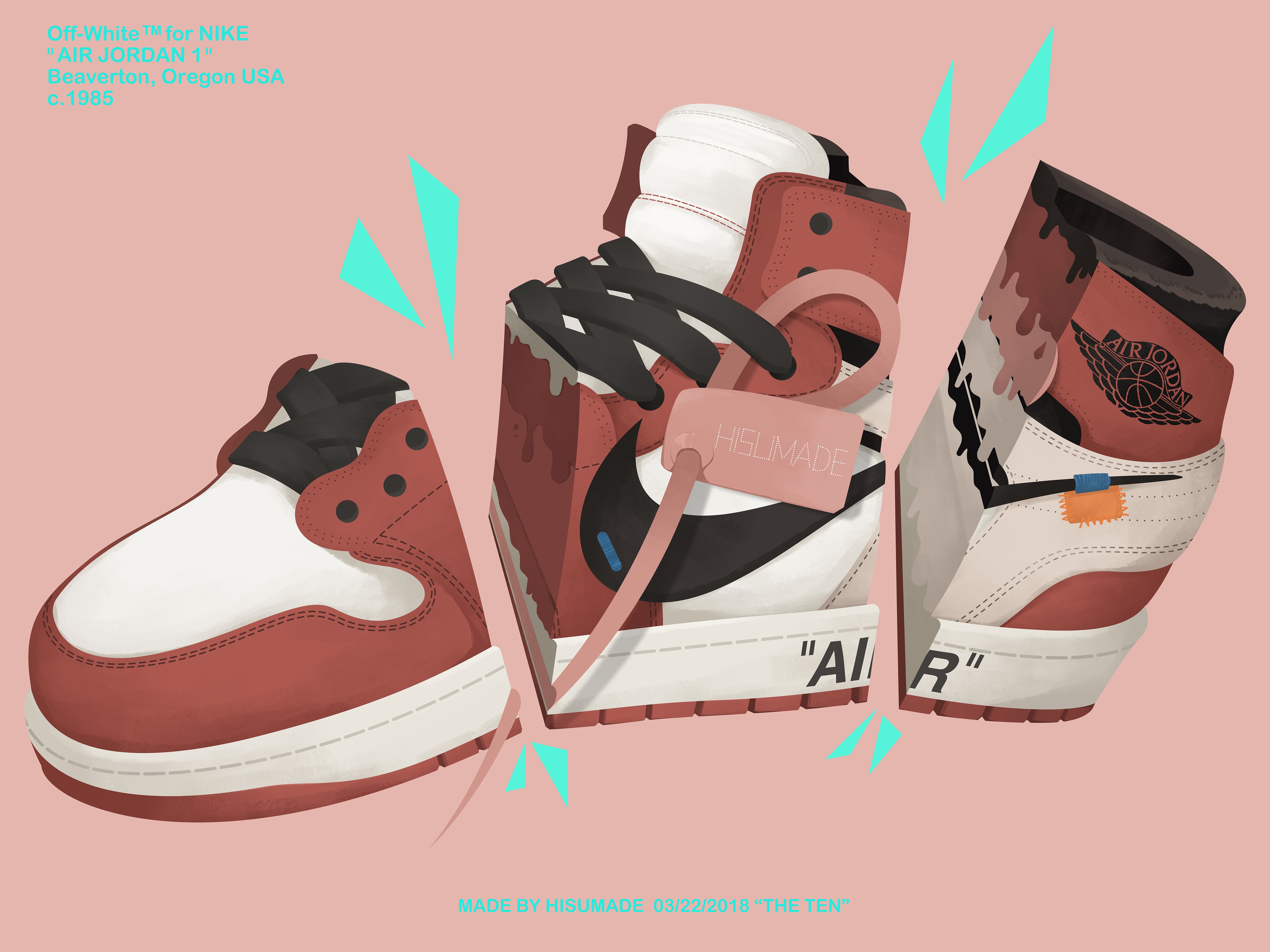 OW X AJ1切开分几步？（含步骤）_桃伯伯TAOPAIPAI-站酷ZCOOL