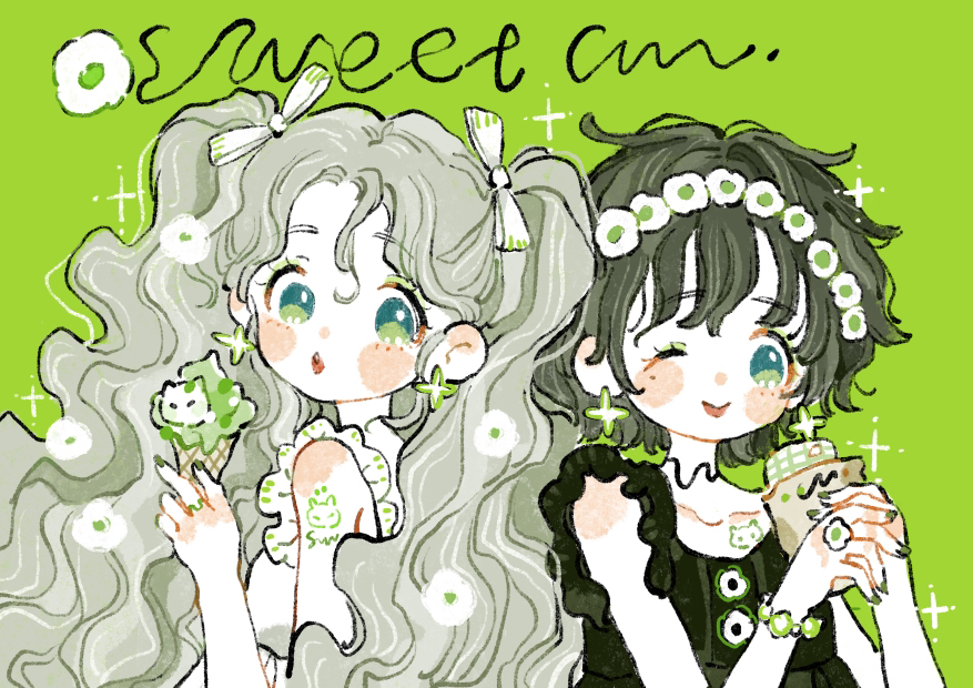 最爱画女孩子💚🖤🤍_小墨鱼desu-站酷ZCOOL