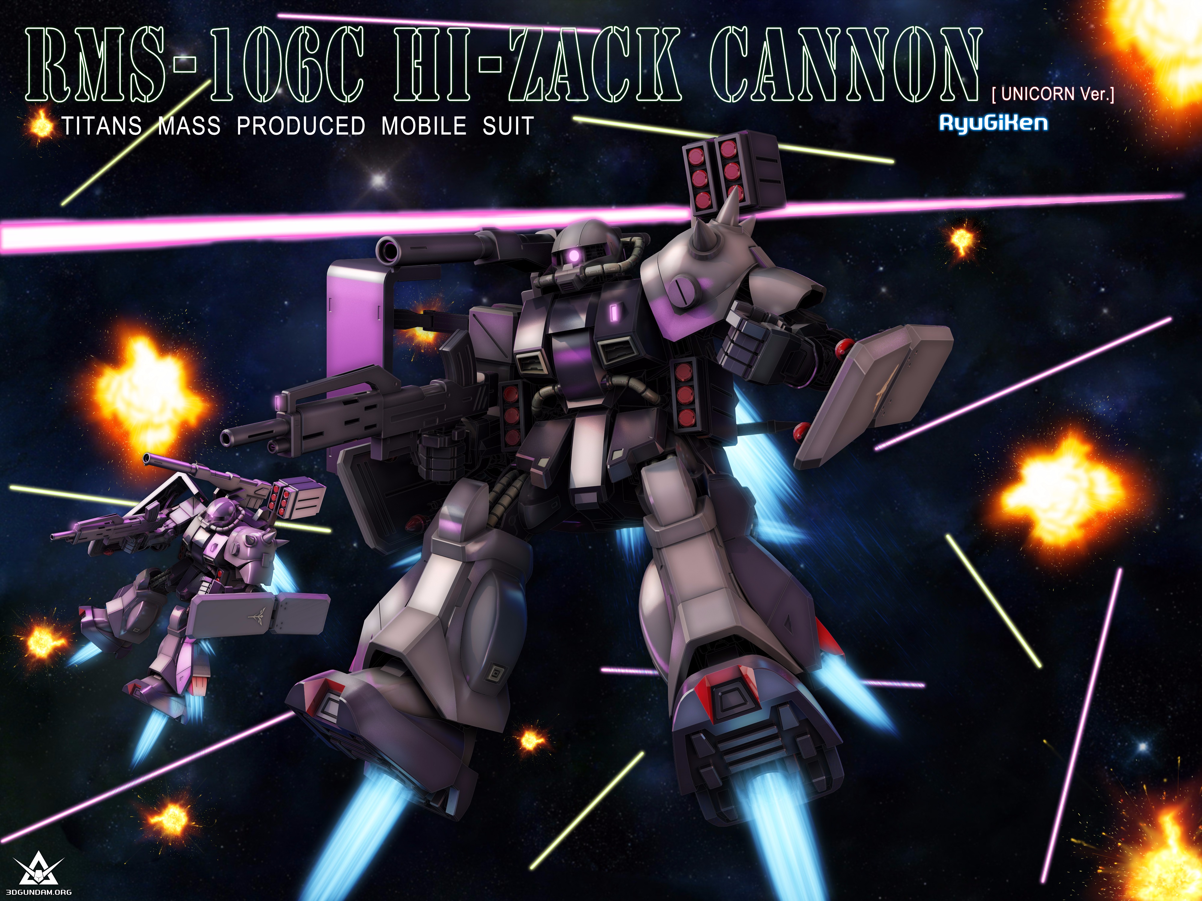 RMS-106C Hi-Zack Cannon_RyuGiKen-站酷ZCOOL