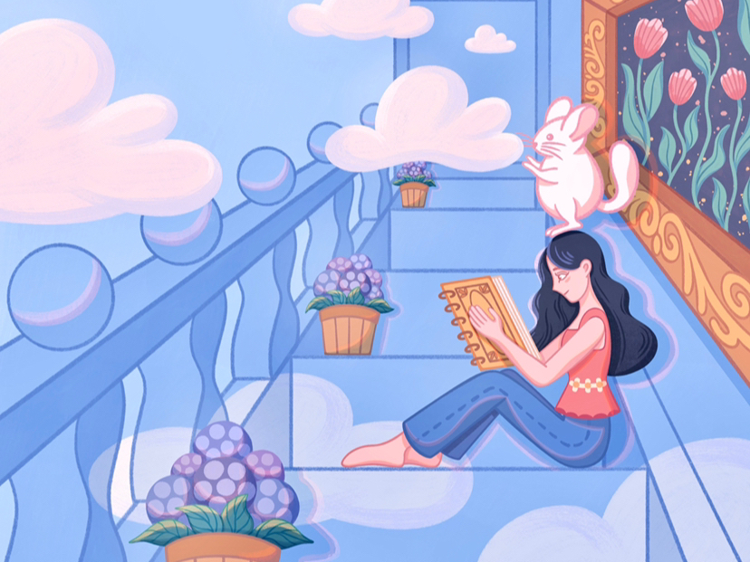 在云端/原创插画_玛格丽特LuLu-站酷ZCOOL
