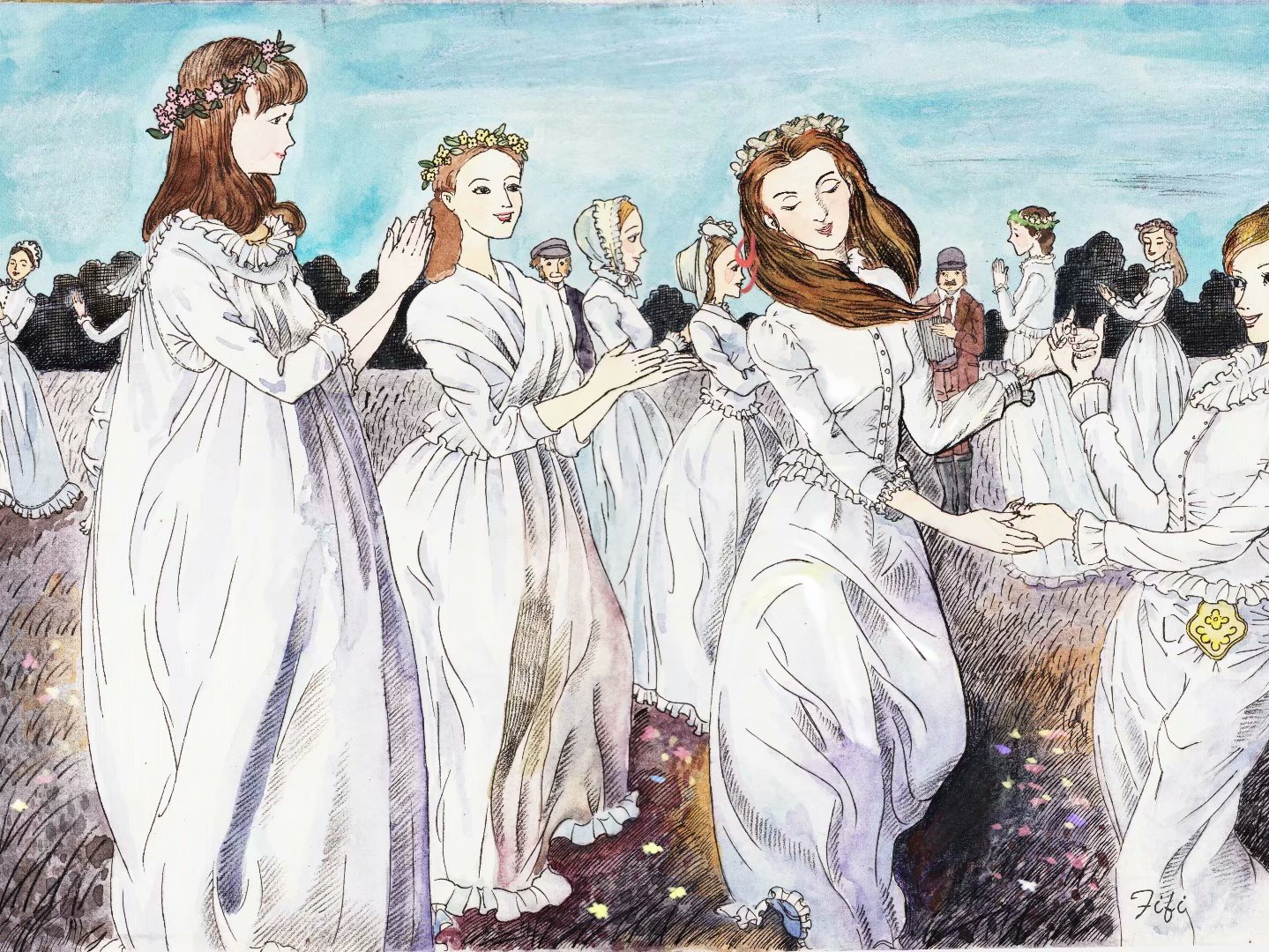 我的原创插画《五月的跳舞节》_Fifi文艺Buff-站酷ZCOOL