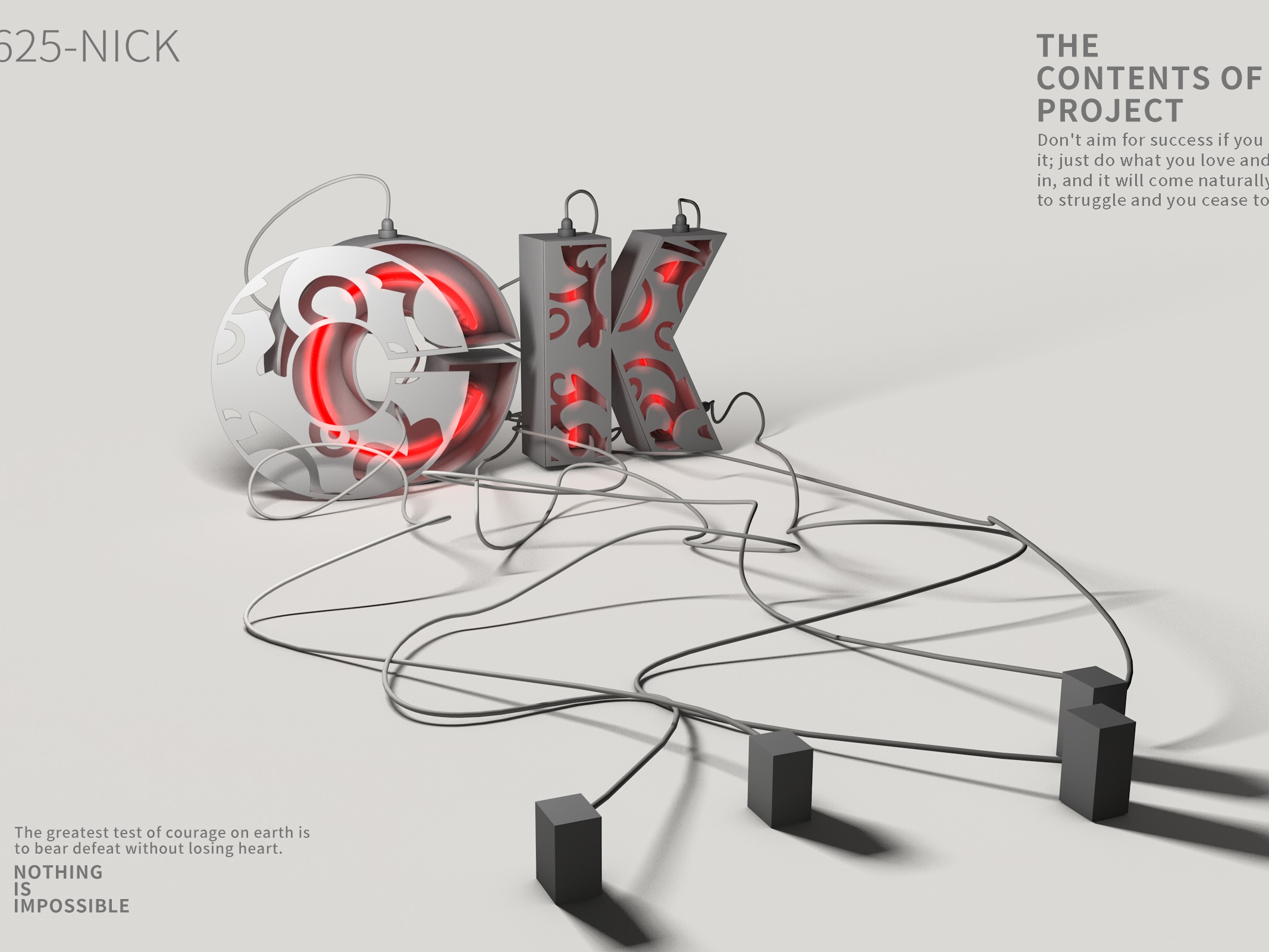 A practice on Monday ：C4D三维字体设计_是CCK啊-站酷ZCOOL