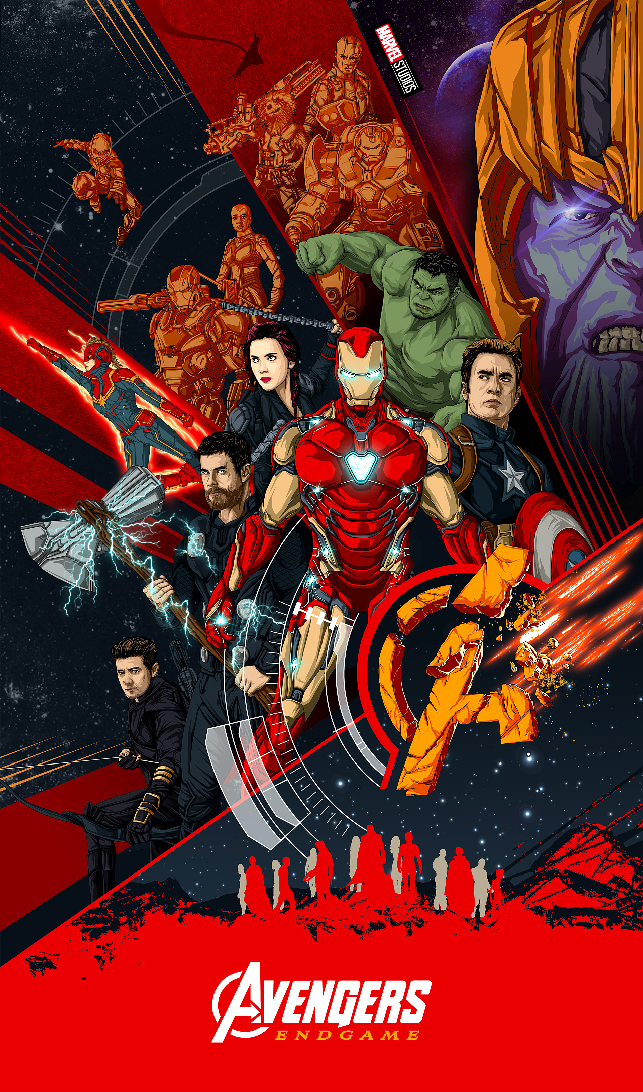 《复仇者联盟4》概念插画海报_ACEWORKS-站酷ZCOOL