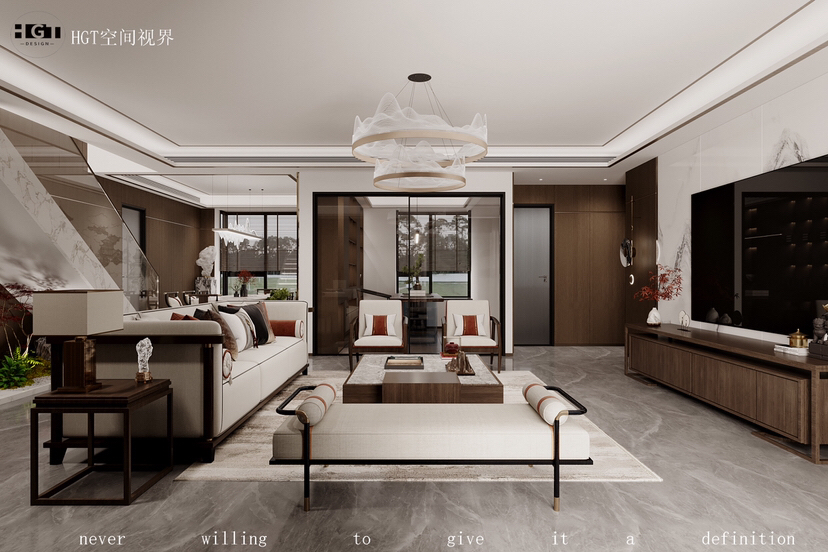 客户喜欢的新中式效果图 四个空间1600_HGT空间视界-站酷ZCOOL