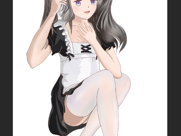 喜出望外，单人立绘，白丝女仆装_克里斯多乎-站酷ZCOOL