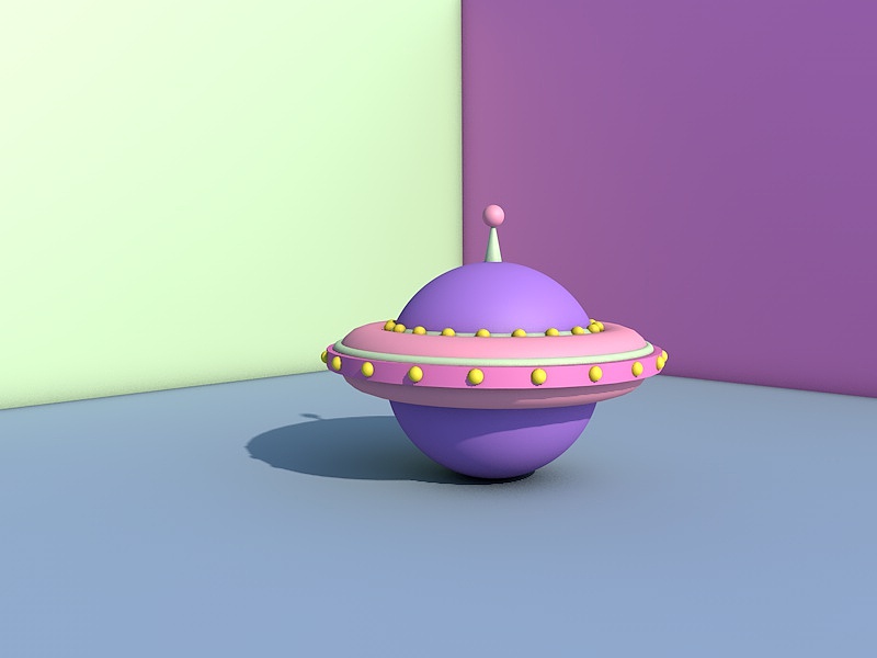 c4d UFO_陌漠eeeee-站酷ZCOOL