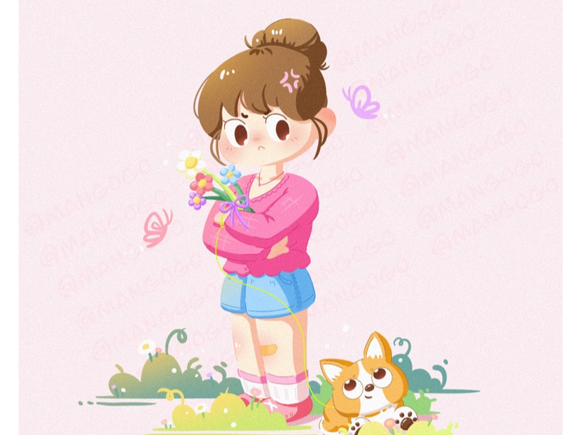 《Rosy和她的小柯基》_妍咔咔-站酷ZCOOL