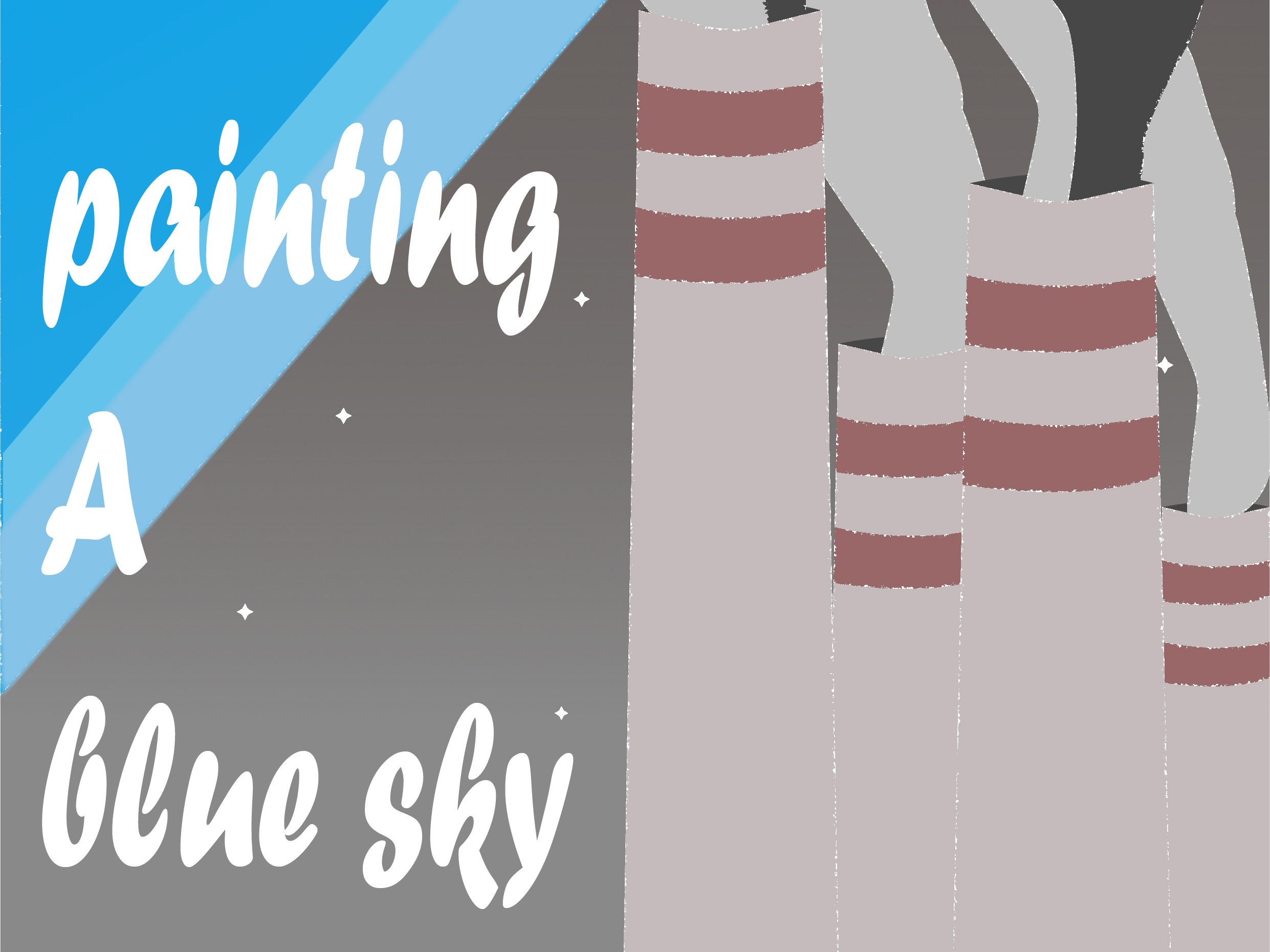 painting A blue sky_无限可能的我-站酷ZCOOL