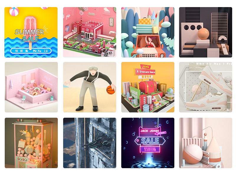 C4D+Octane_练习_BigBear_YU-站酷ZCOOL