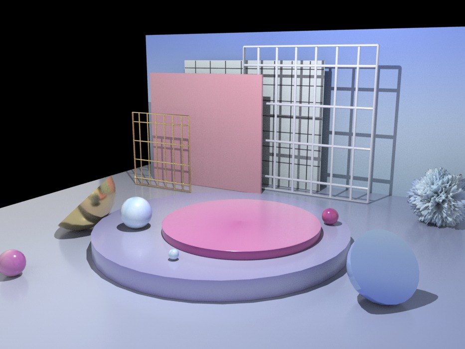 新手临摹C4D渐变色场景图_梦云雨9955-站酷ZCOOL