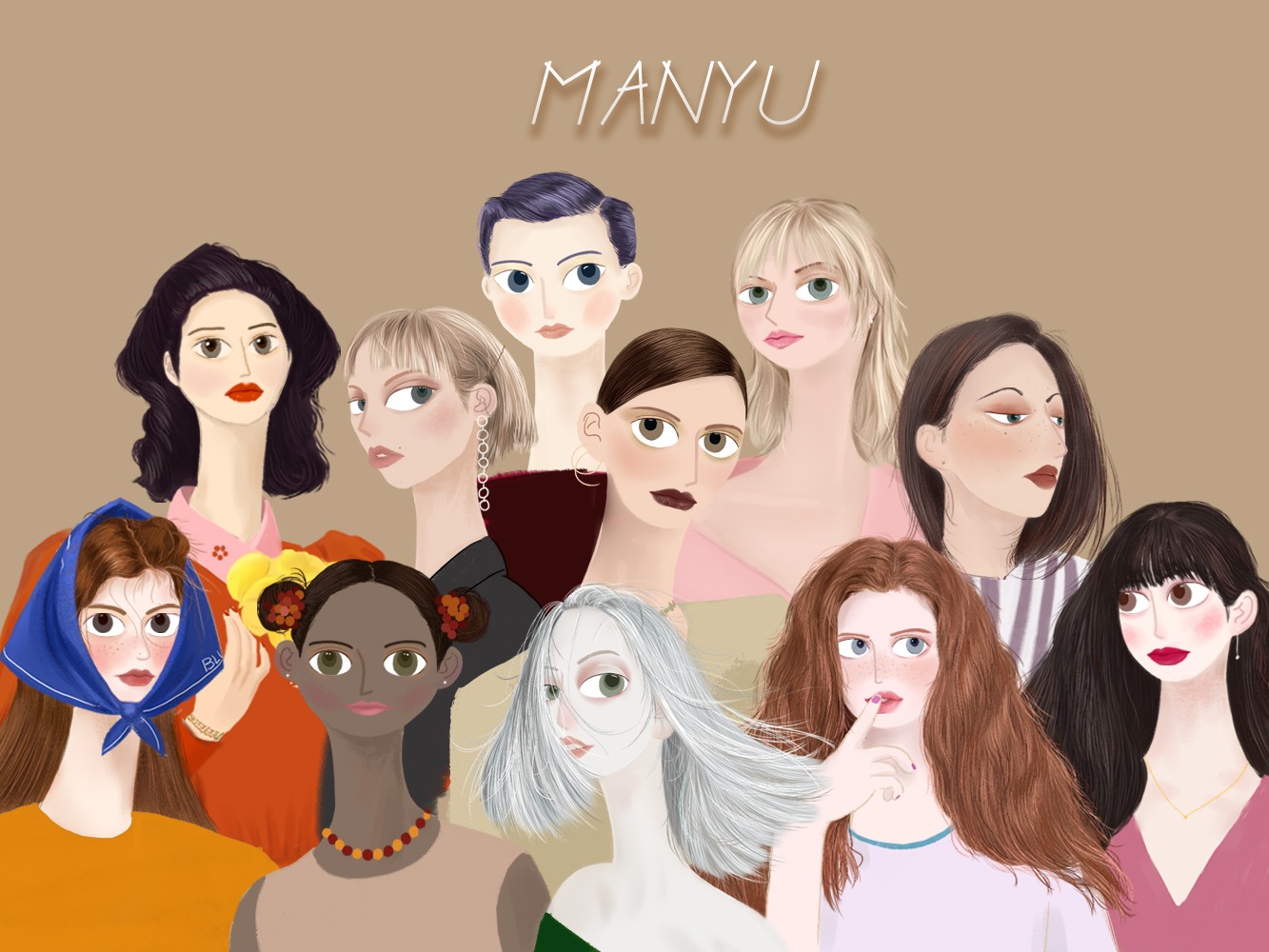 MANYU头像插画人物合集_蛋挞_MANYU-站酷ZCOOL