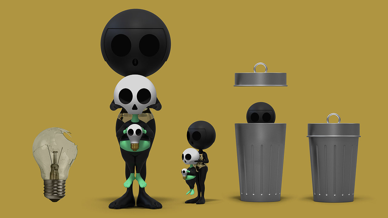 Waste-sorting Blind Box 垃圾盲盒_The_Nine-站酷ZCOOL