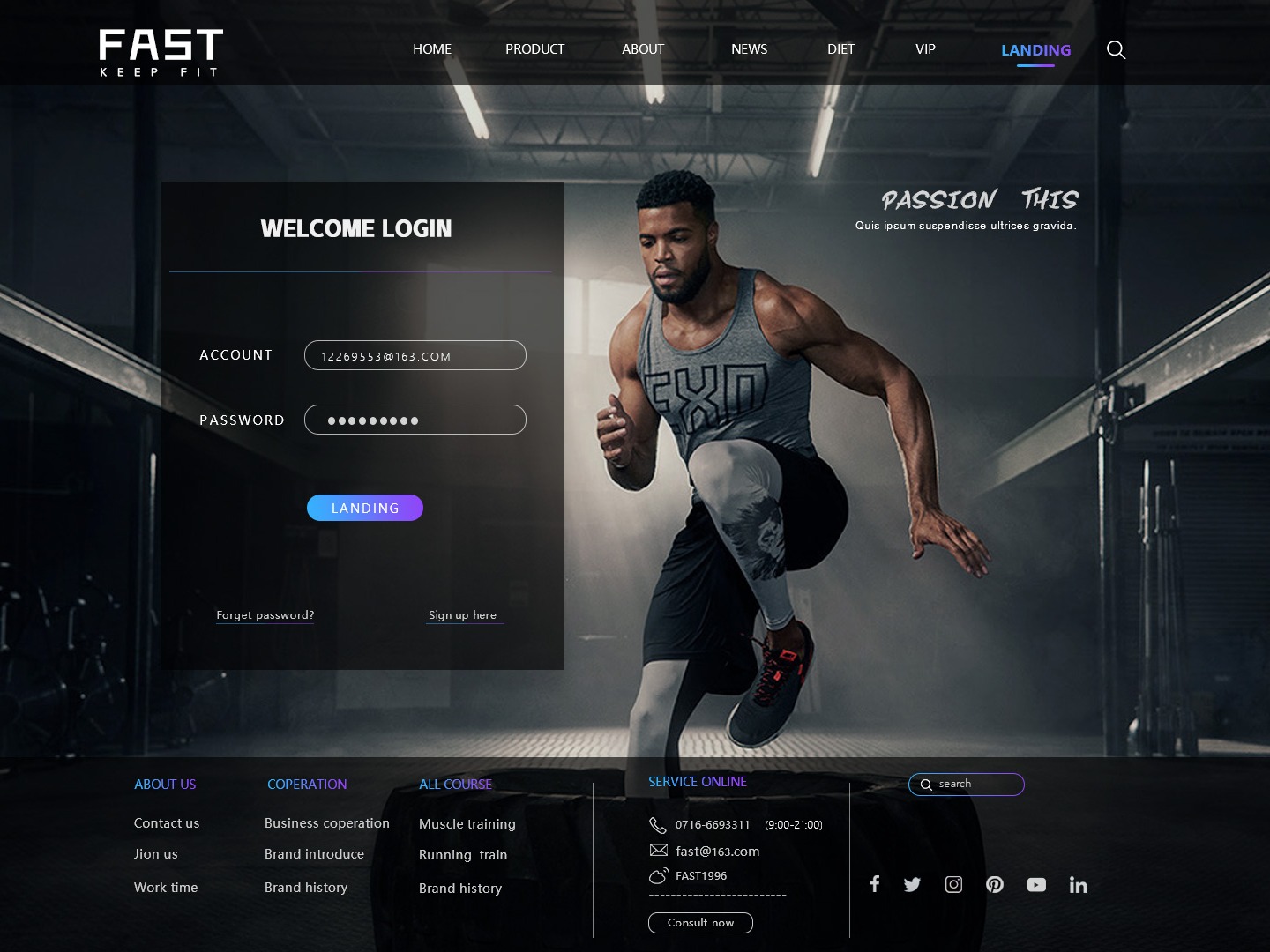 FAST健身网页概念稿_小野是个设计师-站酷ZCOOL