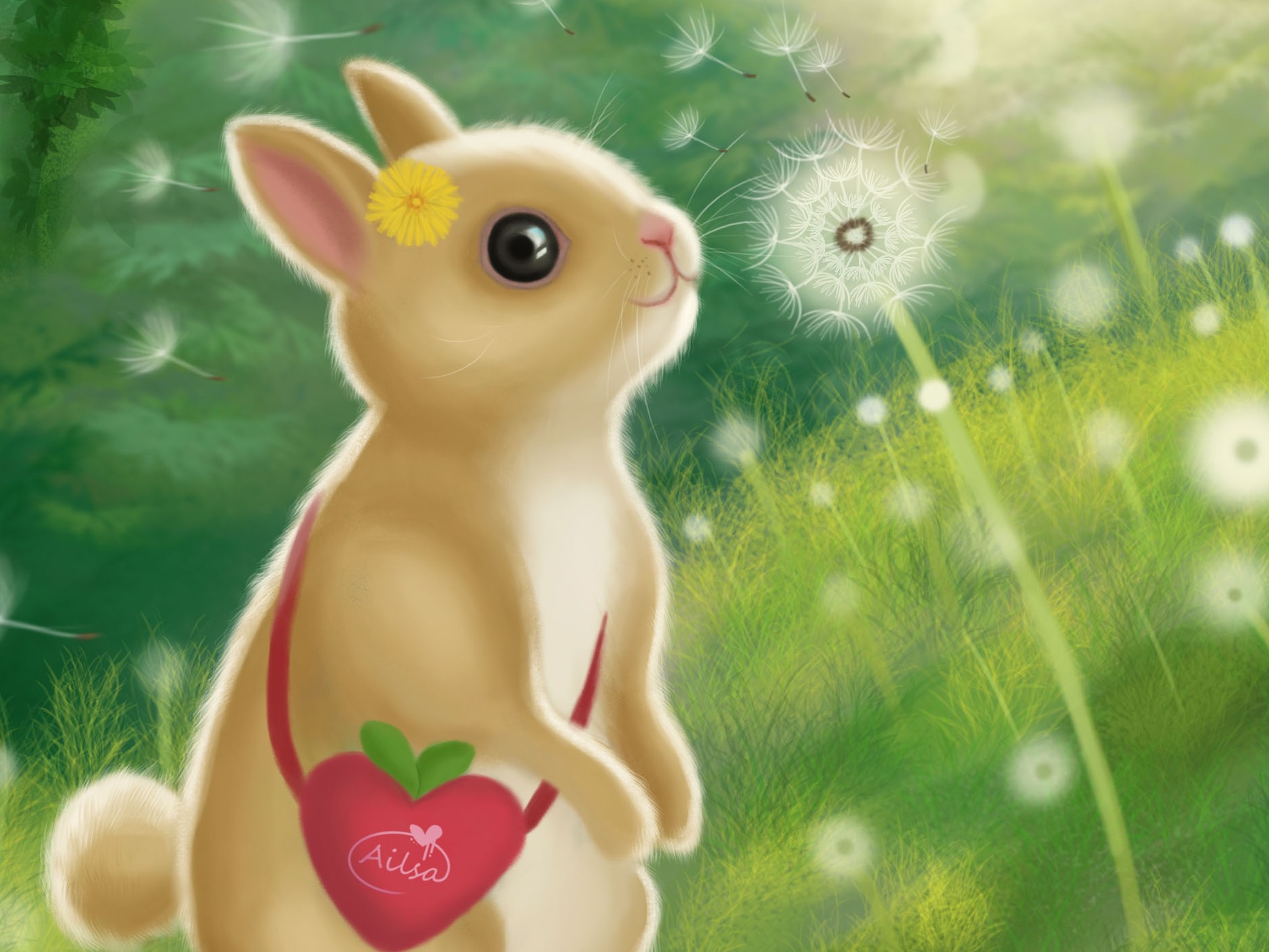 放学路上的小插曲——好奇兔兔_Ailsa75-站酷ZCOOL