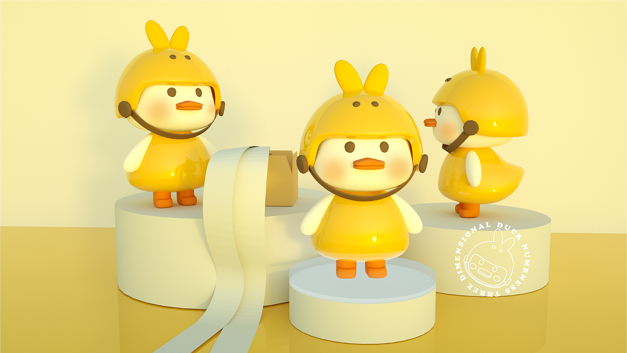 C4D原创建模-《梦想小镇》IP 设计三视图_一壶小玖-站酷ZCOOL