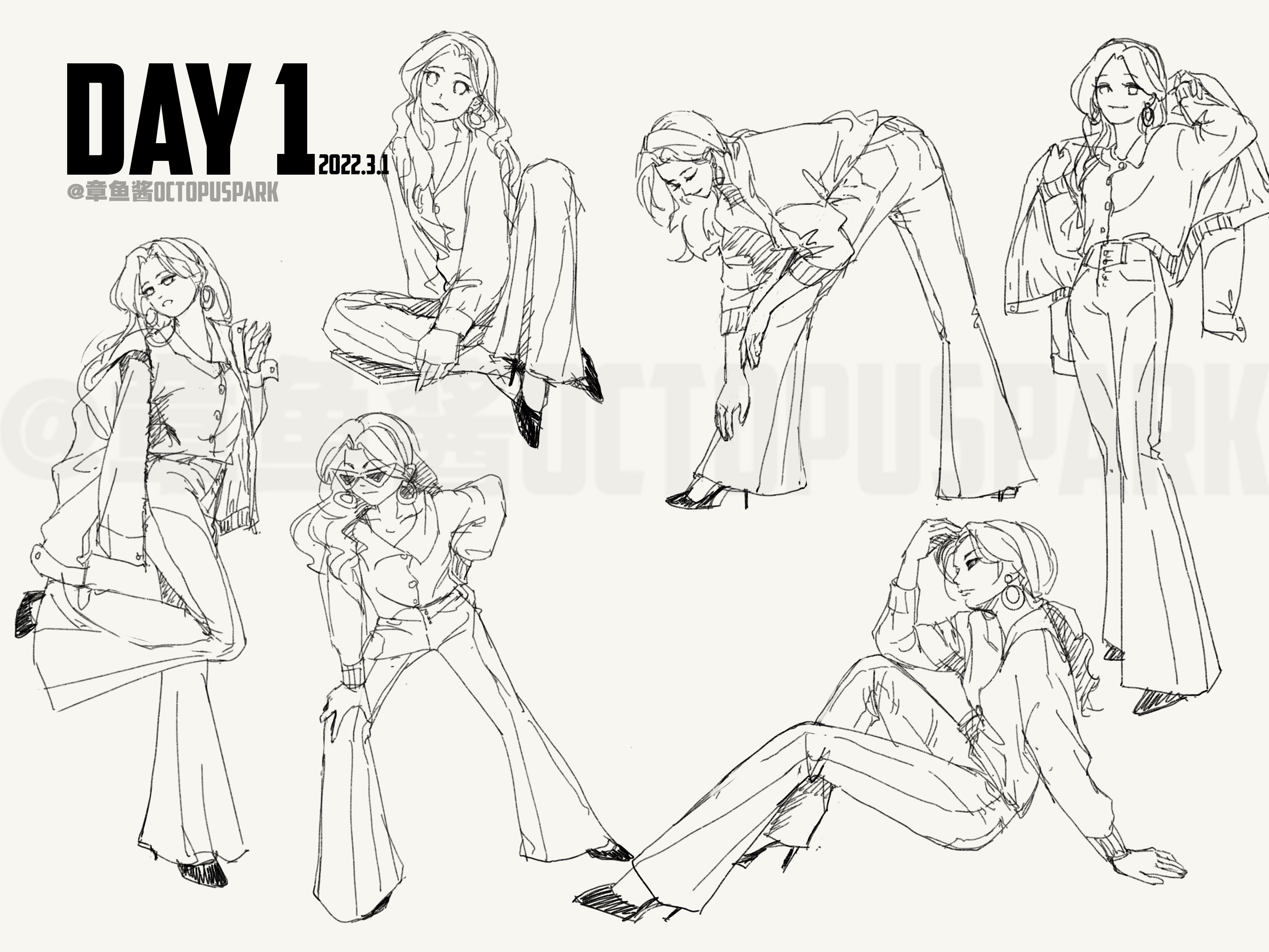 #速写60天挑战赛#Day1@速写班长_章鱼酱油-站酷ZCOOL