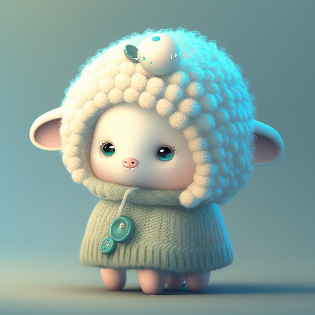 今天是小羊咩咩变色的一天_Nell妞吖-站酷ZCOOL