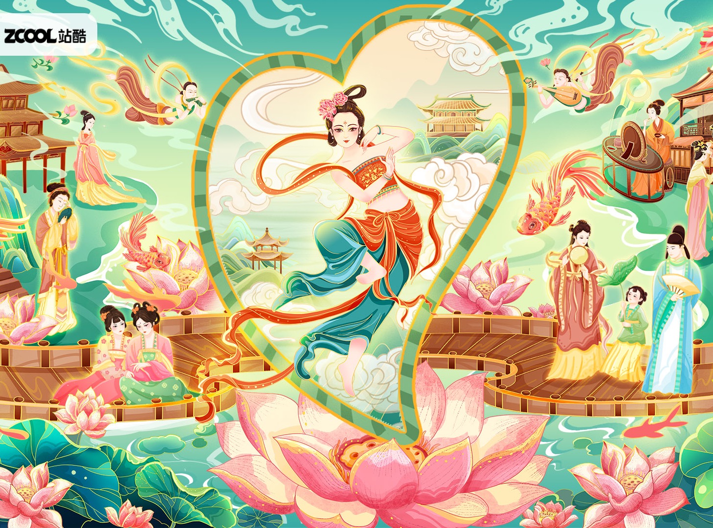 心相印-夏日仙境_啵啵nuts-站酷ZCOOL