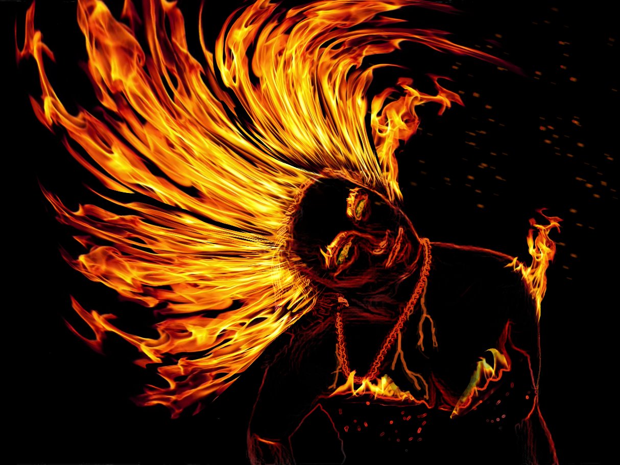 火焰人物合成_辣眼设计-站酷ZCOOL