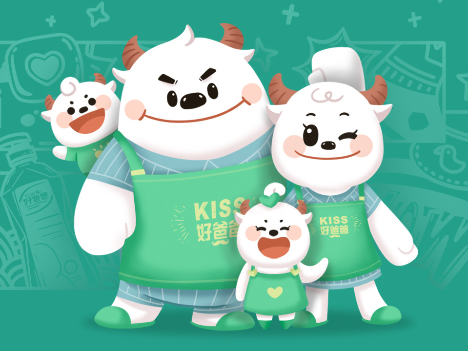 KISPA好爸爸品牌 IP 设计_MINYI小怡-站酷ZCOOL