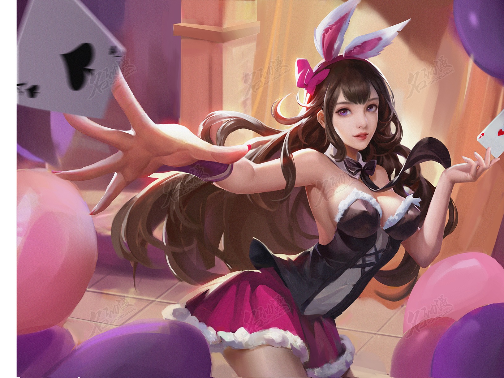 扑克牌长发御姐_名动漫CG数娱-站酷ZCOOL