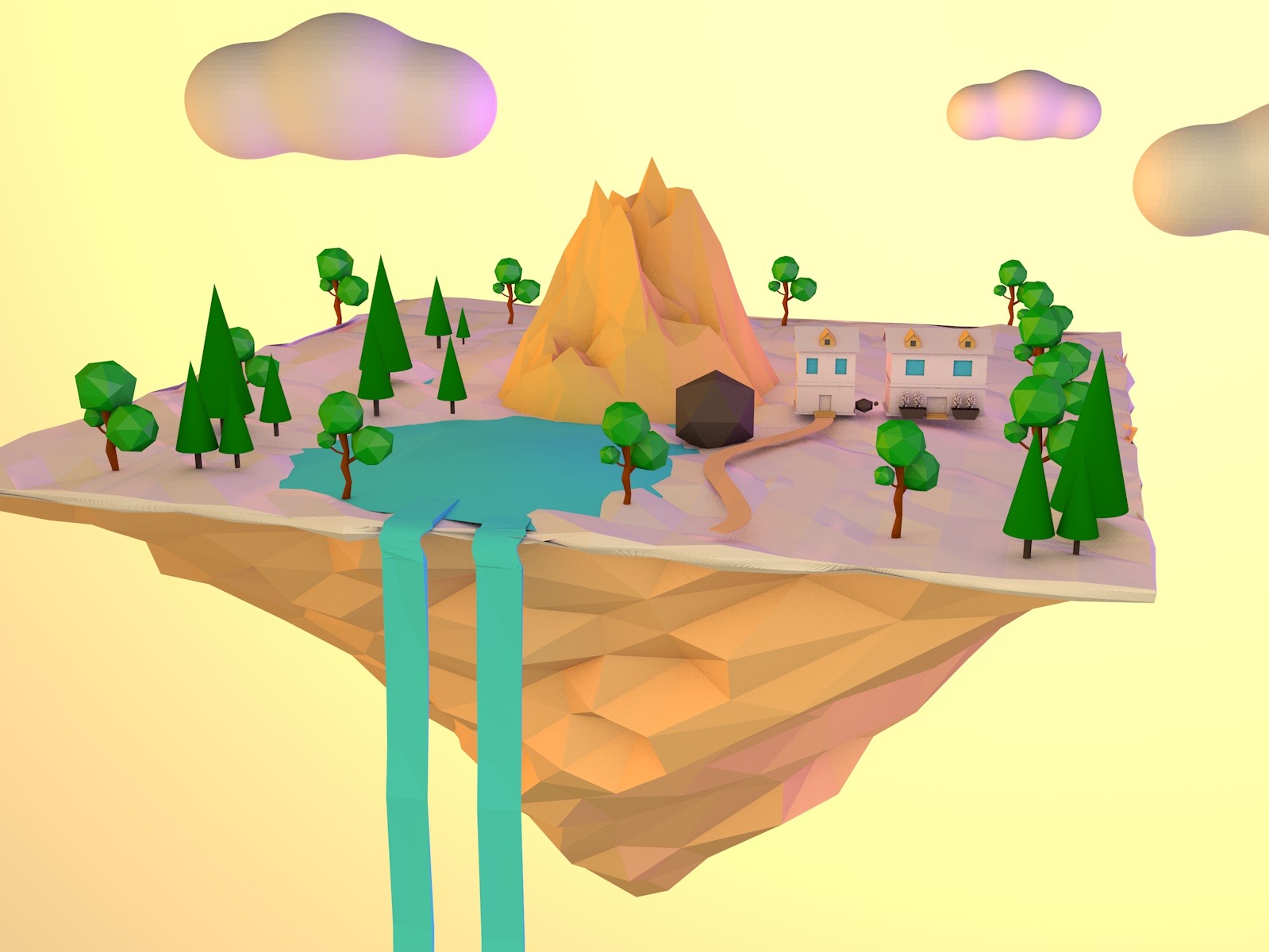 C4D 场景练习作品_caity000-站酷ZCOOL