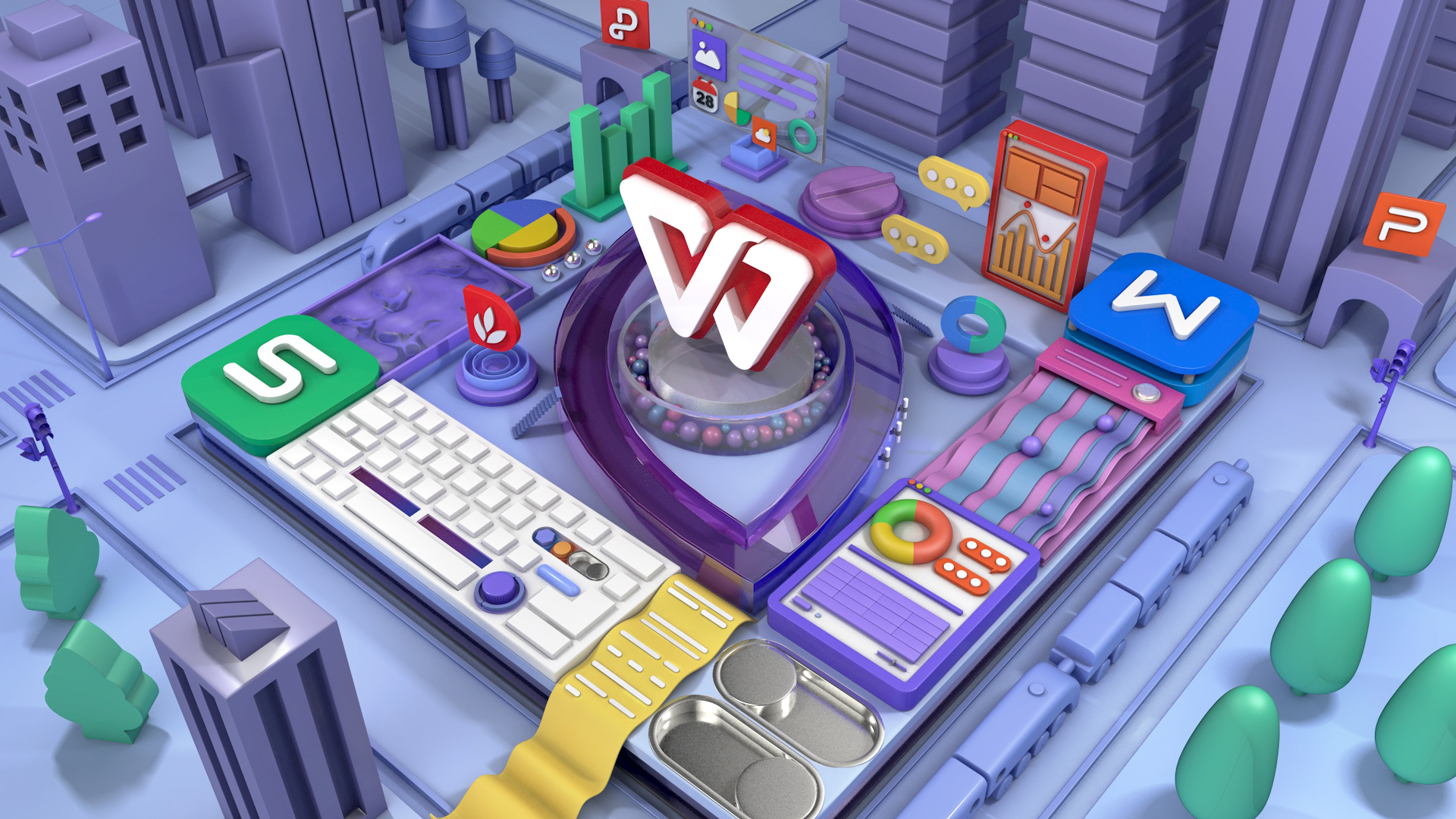 WPS创意点亮办公美学-快速高效 创意办公_兔子田-站酷ZCOOL