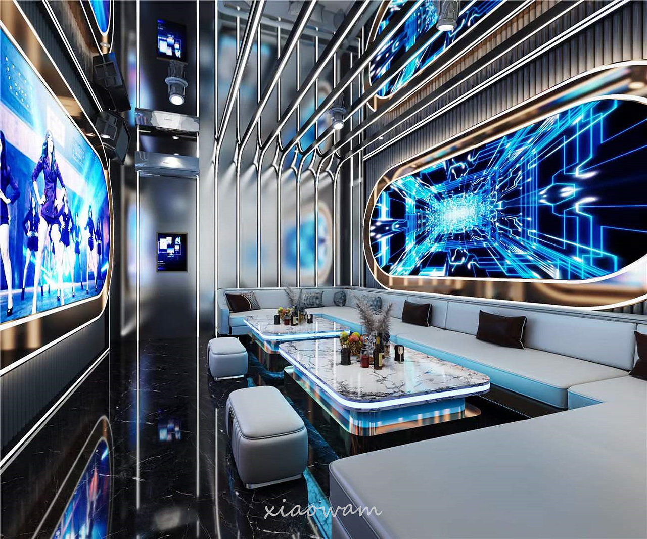 现代炫酷|KTV效果图_林婉star-站酷ZCOOL