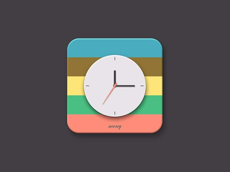 UI设计教程，用PS制作个性时钟图标_梦梦PS教程-站酷ZCOOL