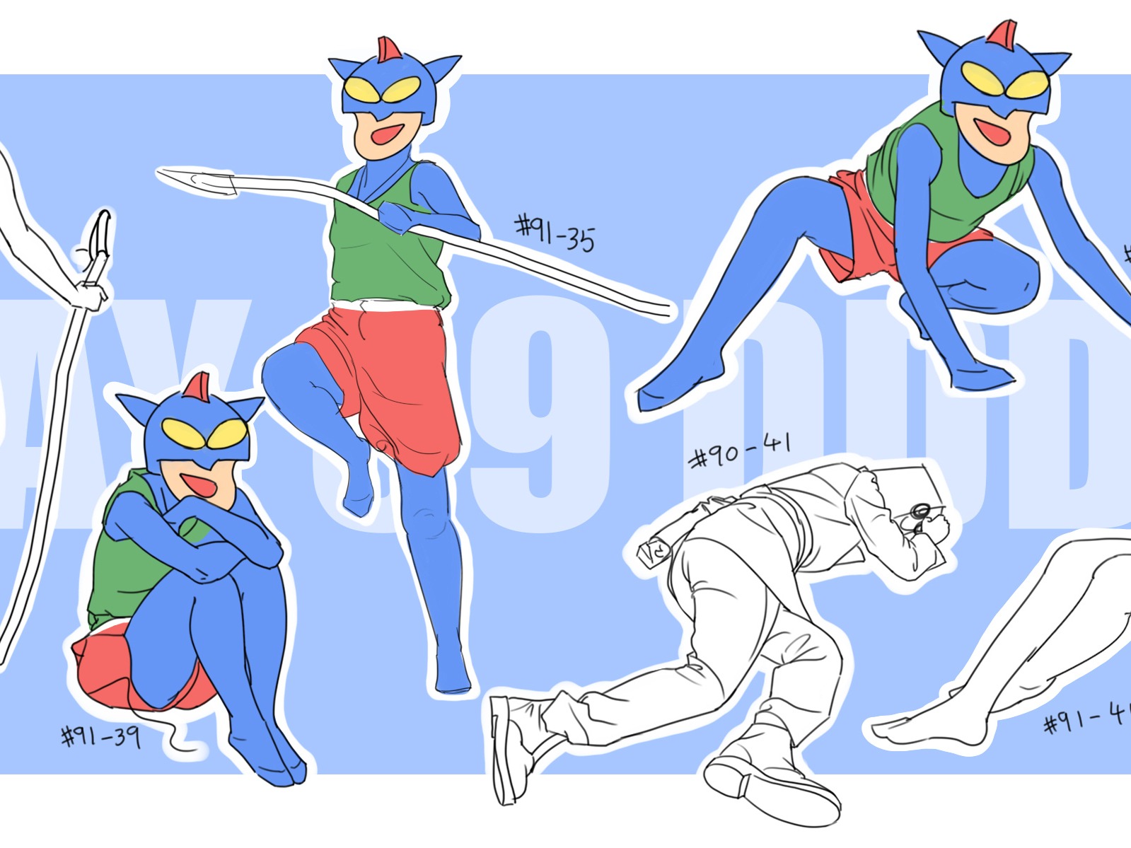 #速写60天挑战赛# @速写班长 DAY 09_肆意裸奔的葱D_-站酷ZCOOL