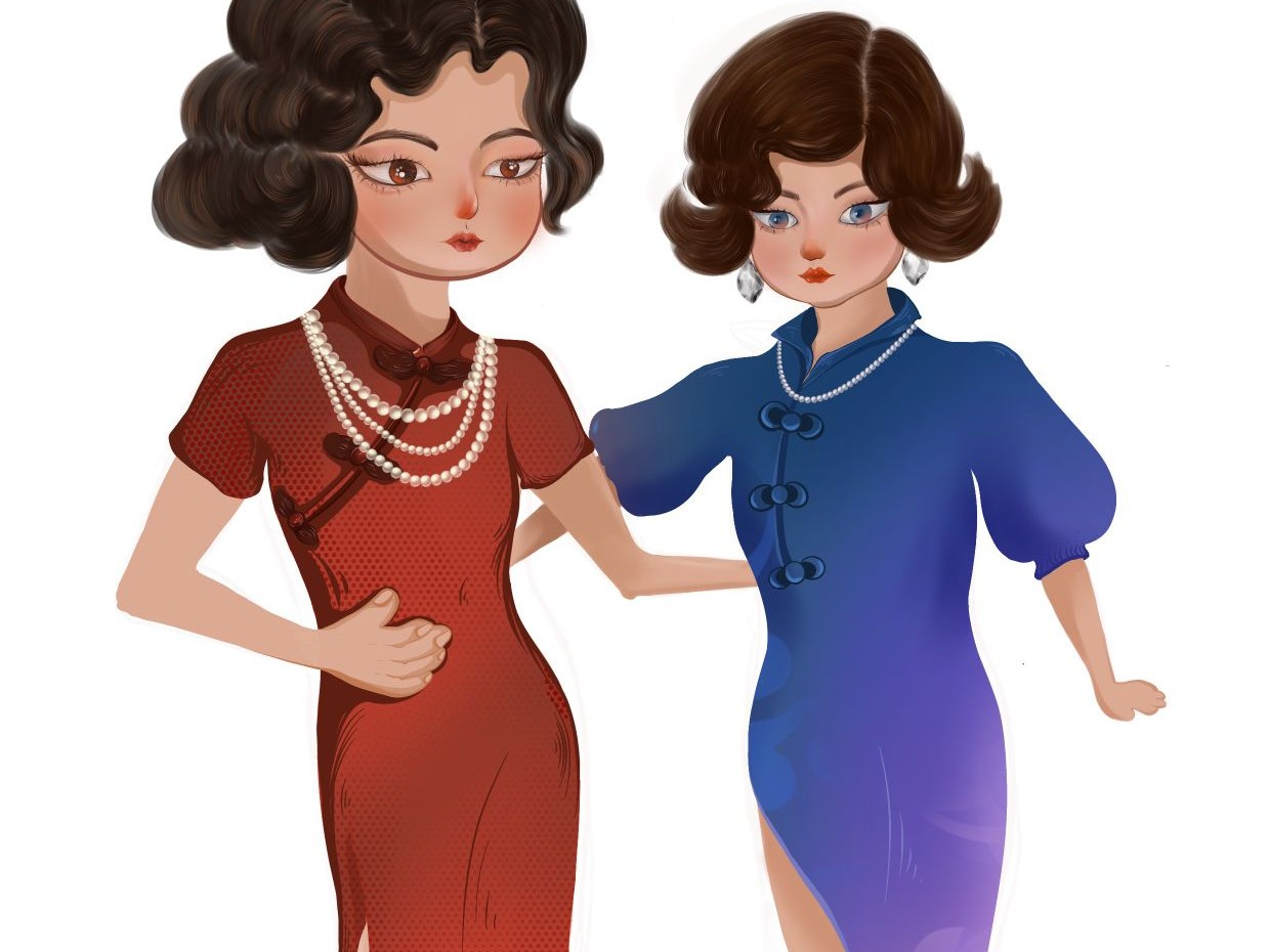 中式旗袍_糖QQ-站酷ZCOOL