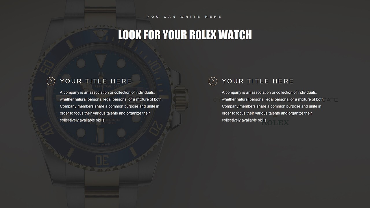 高端Rolex劳力士手表腕表宣传推广PPT模板_MASEFAT工作室-站酷ZCOOL