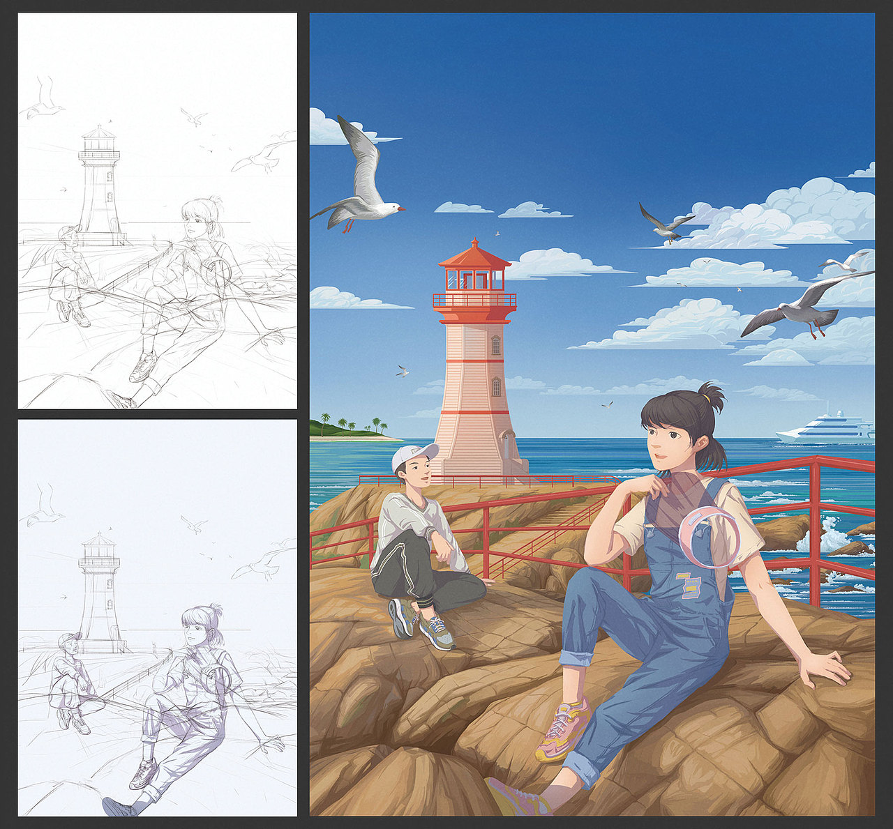 《初中生之友》杂志封面插画_石海_Arshey-站酷ZCOOL