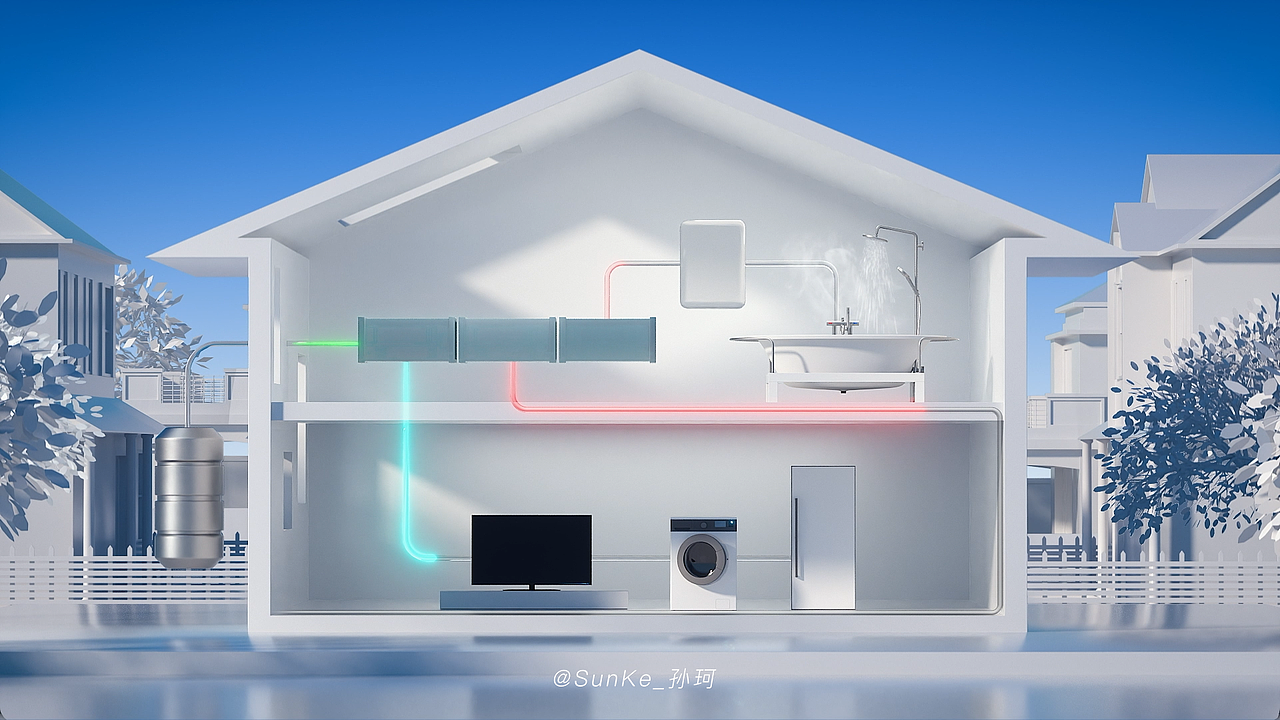 产品广告 新能源氢燃料电池 海得利兹产品三维CG动画_SunKe_孙珂-站酷ZCOOL