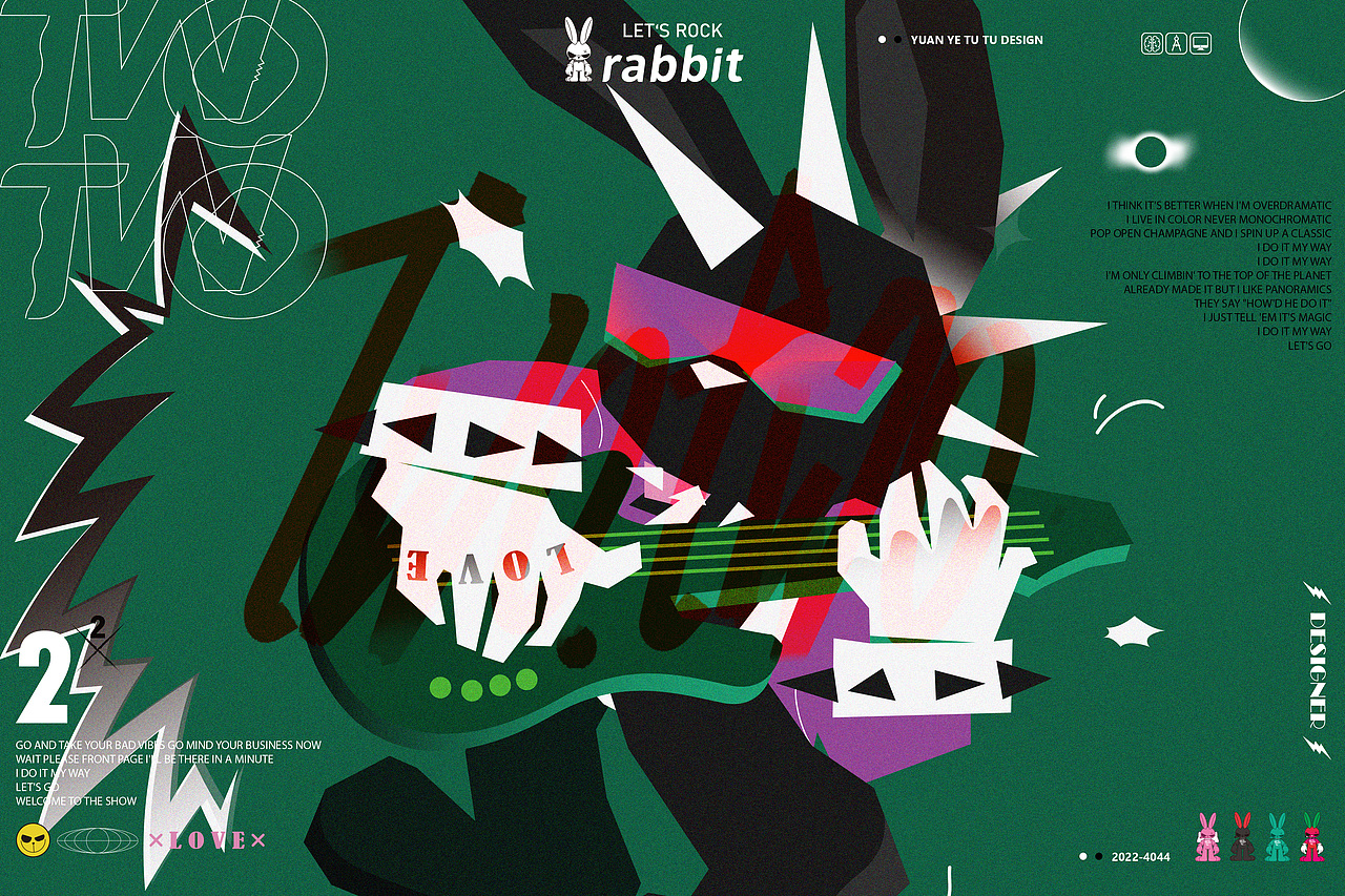 兔子IP——我是TWO TWO_原野兔兔-站酷ZCOOL