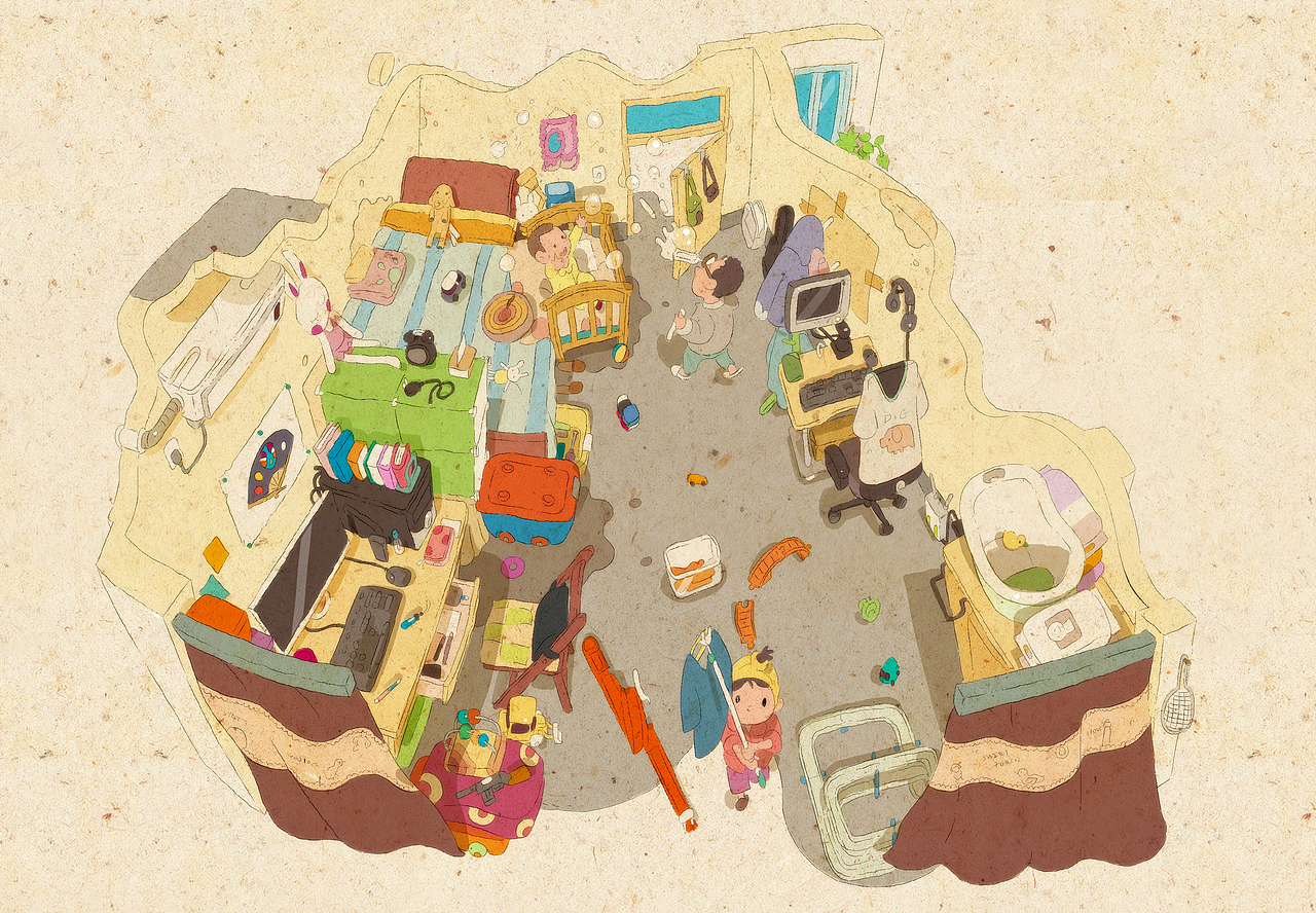 记忆里的小暖窝_一匹马欢喜-站酷ZCOOL