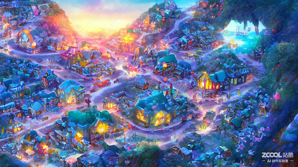 #AI创作实验室#神秘果冻小镇系列_知言ZH-站酷ZCOOL
