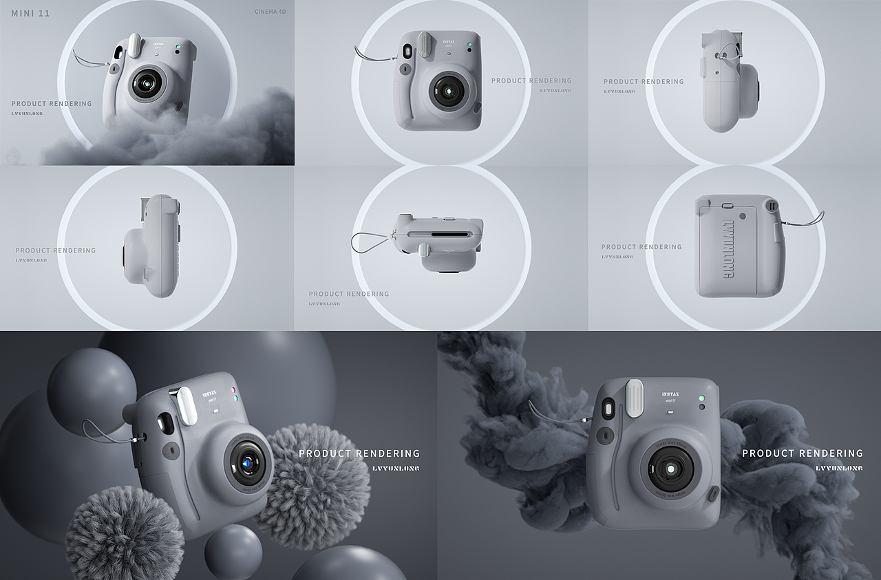 Polaroid｜拍立得产品渲染_LV阿布-站酷ZCOOL